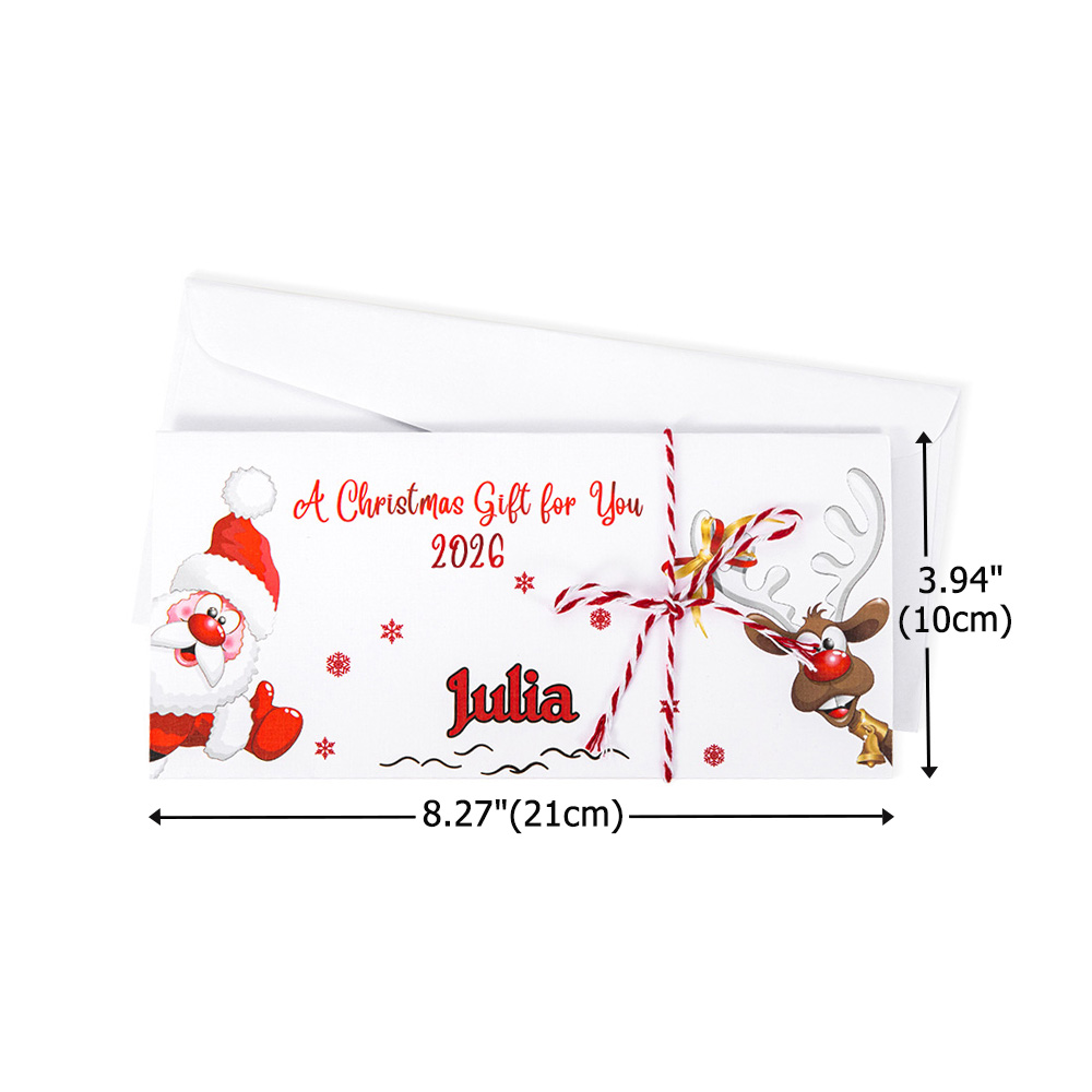 A Joyful Christmas Envelope of Surprise - Custom Christmas Money Wallet ...