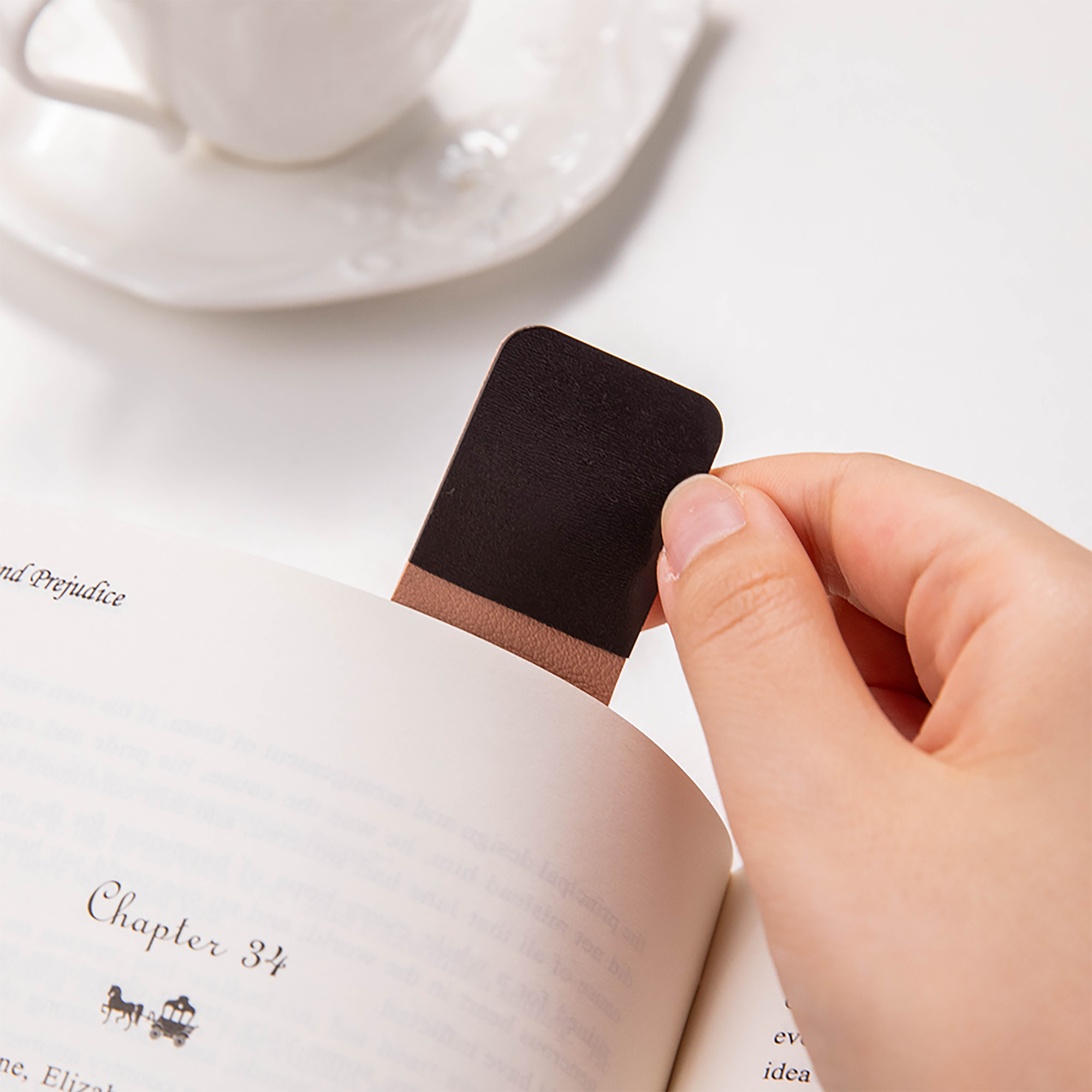 Personalized Crystal Birth Flower Reading Magnetic PU Leather Bookmark ...