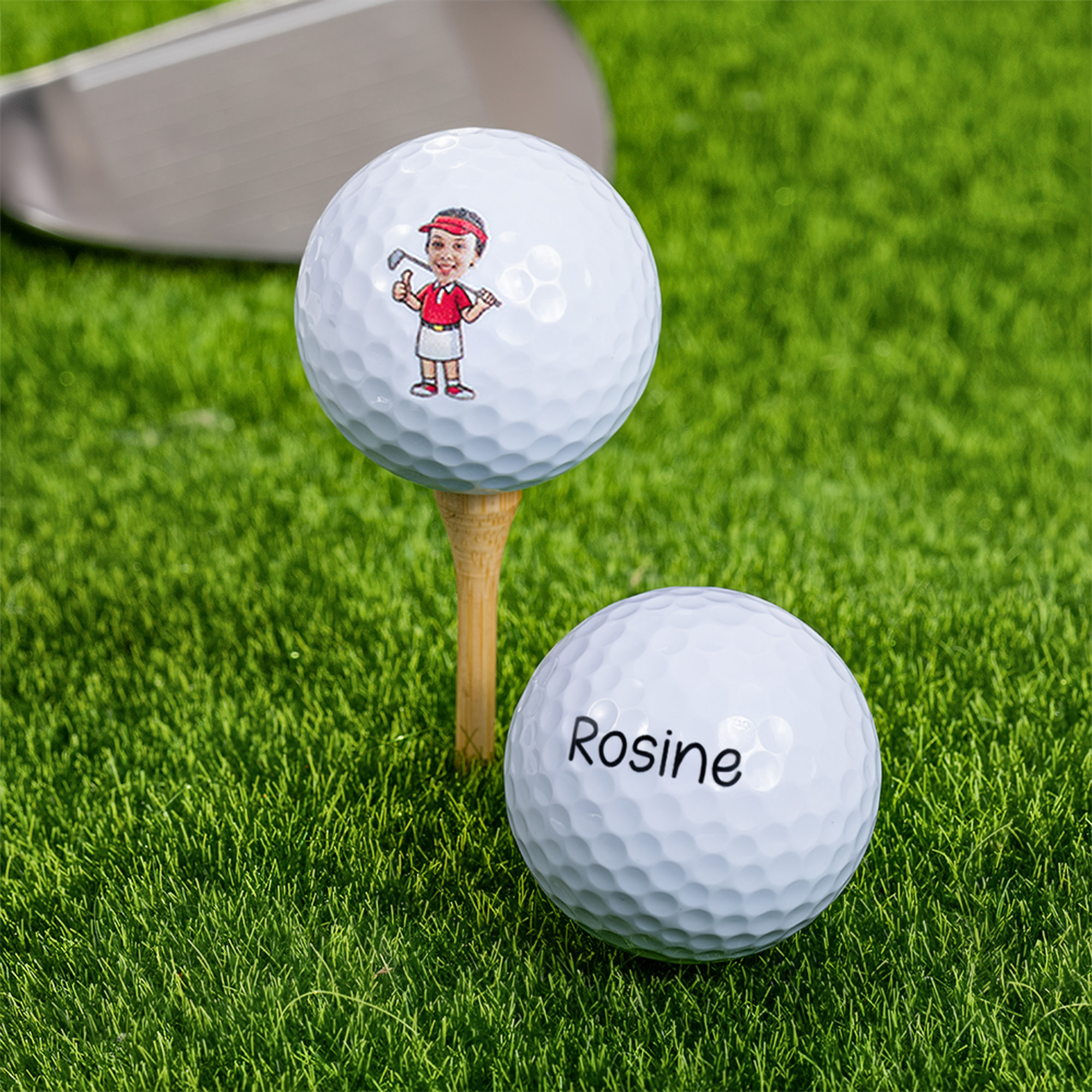Personalized Funny Cartoon Avatar Golf Ball with Face Photo and Name ...