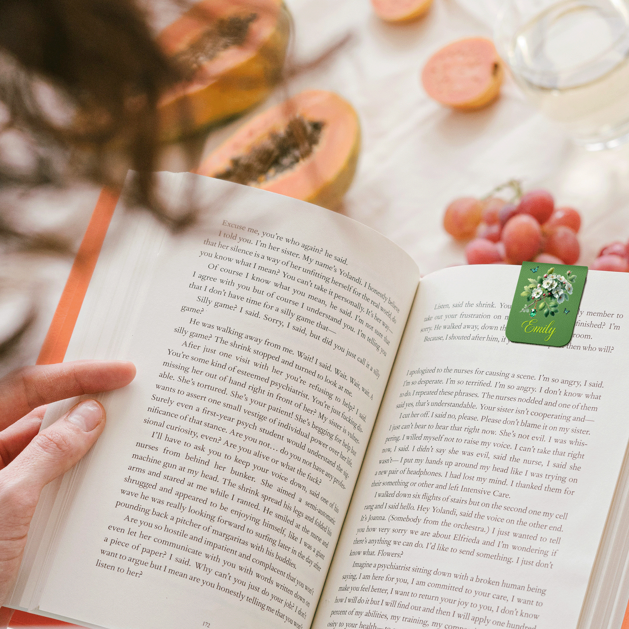 Personalized Multicolor Retro Birthstone Birth Flower Magnetic PU ...