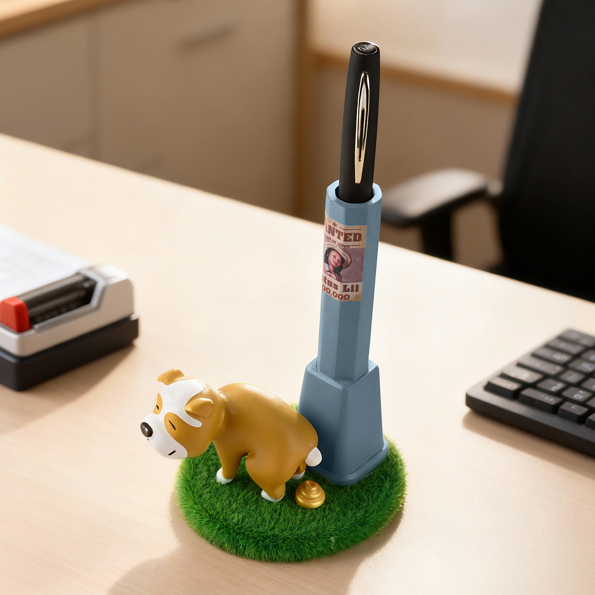 Personalized Spoof Dog Telephone Pole Pen Stand with Name Photo and ...