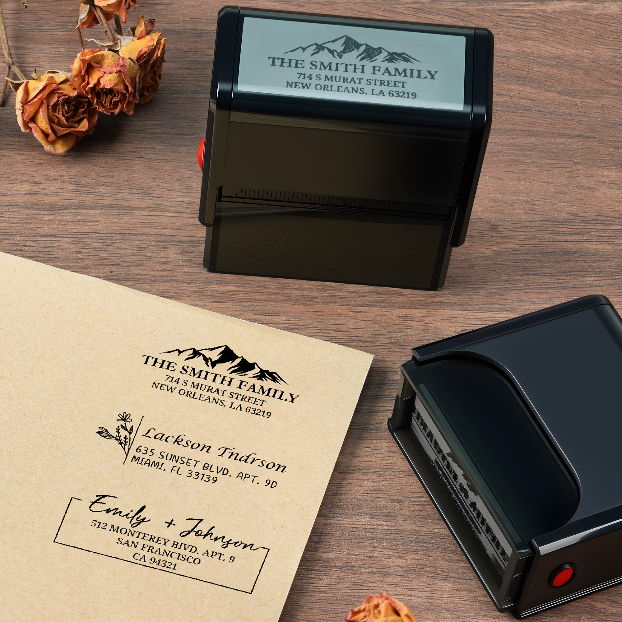 Personalised Address Name Stamp with Ink Daily Use Birthday ...