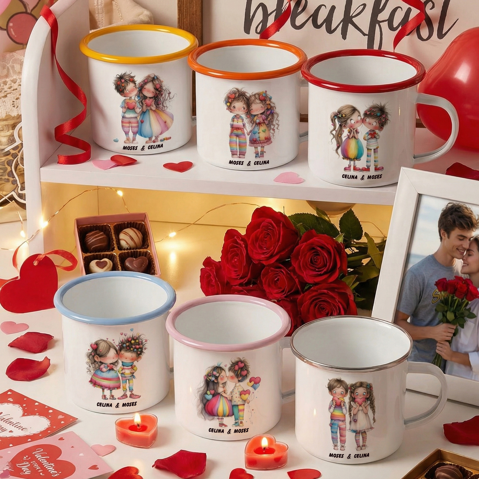 Tazza personalizzata da 12 once con nome per San Valentino, regalo di ...