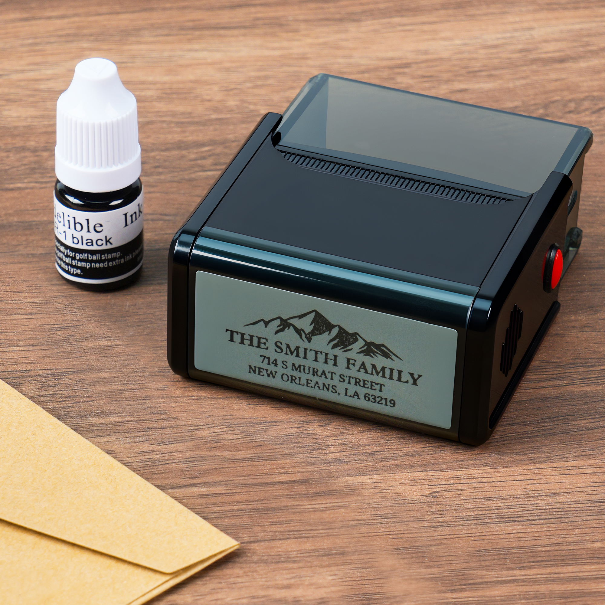 Personalised Address Name Stamp with Ink Daily Use Birthday ...