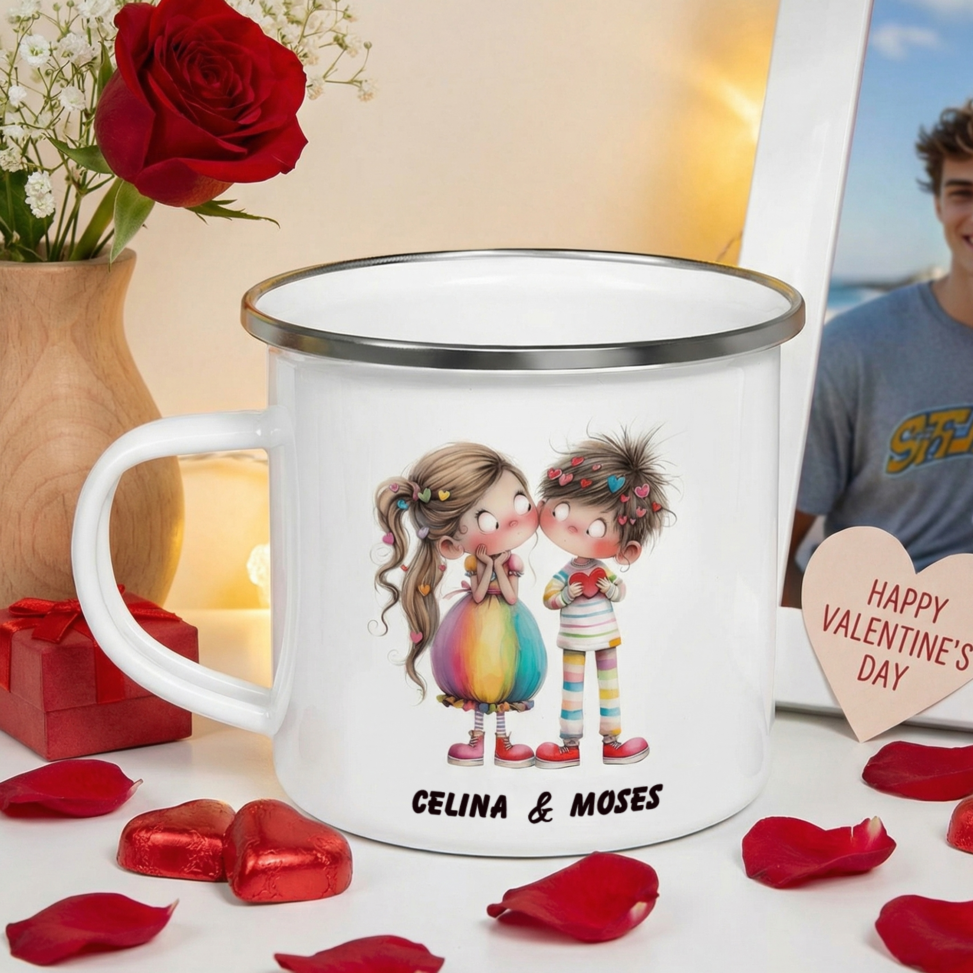 Tazza personalizzata da 12 once con nome per San Valentino, regalo di ...