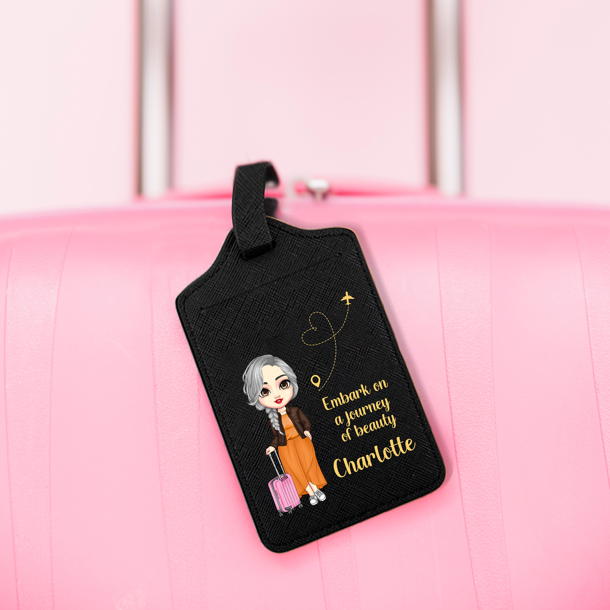 Personalised Cute Cartoon Character Travel Theme Passport Holder with ...