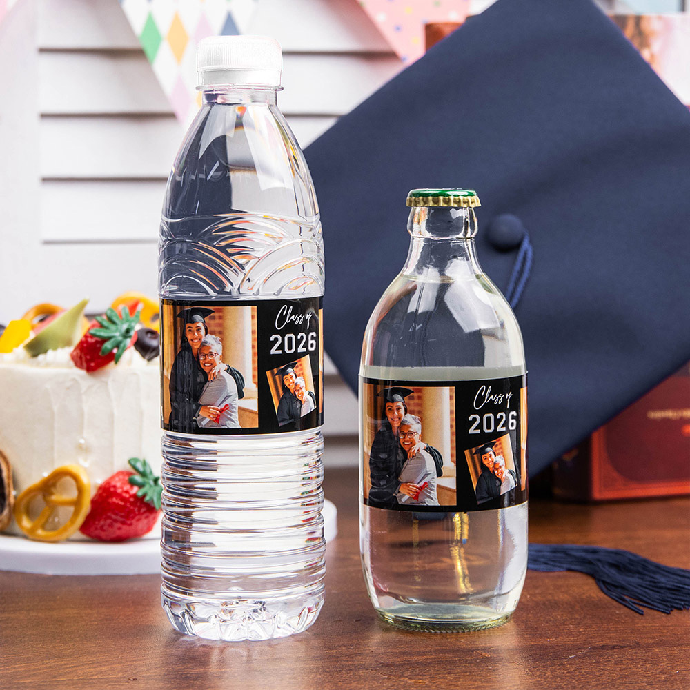 Personalized Waterproof Class of 2026 Water Bottle Stickers Labels with ...