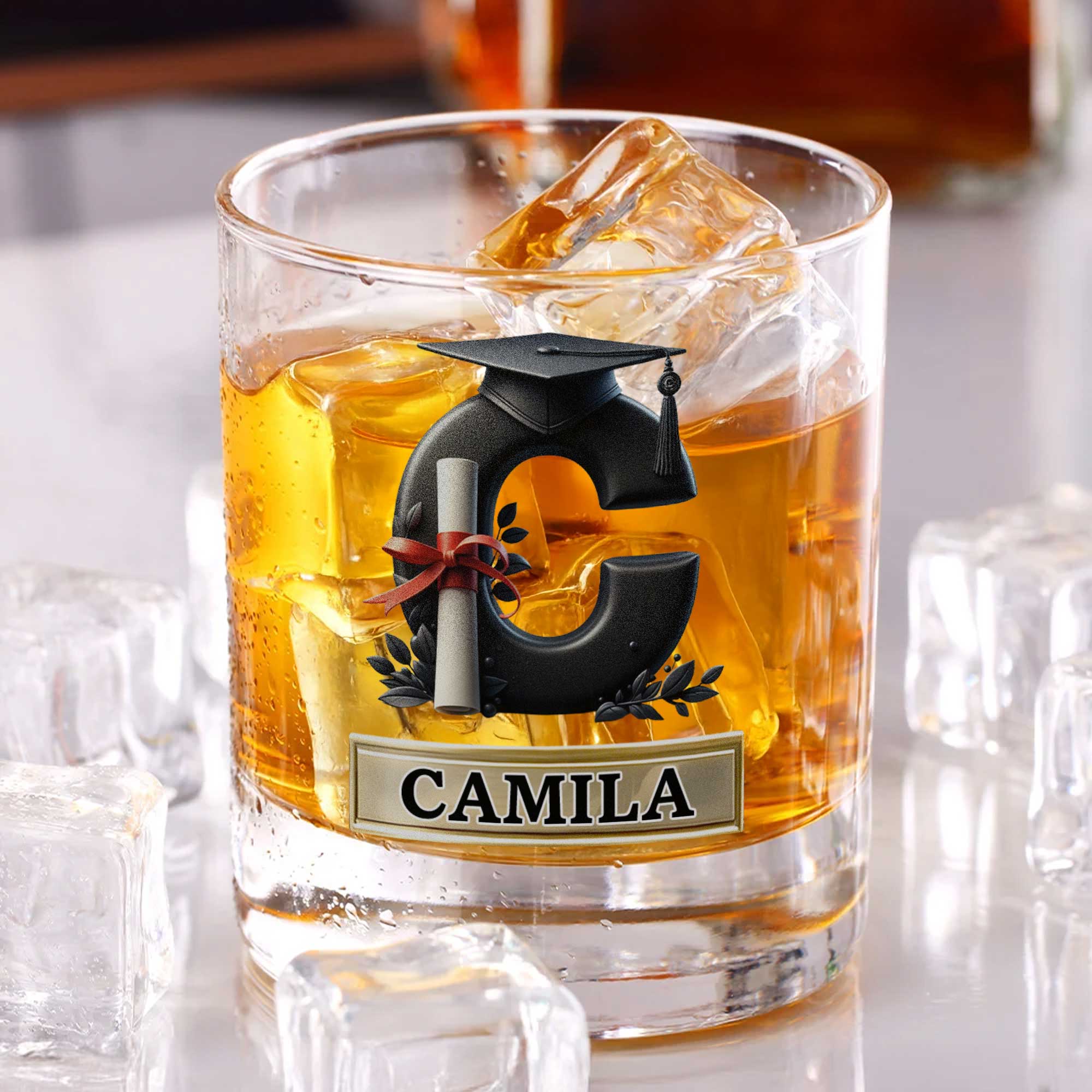 Verre à whisky 10 oz avec nom Cadeau de fin d'études pour les diplômés ...