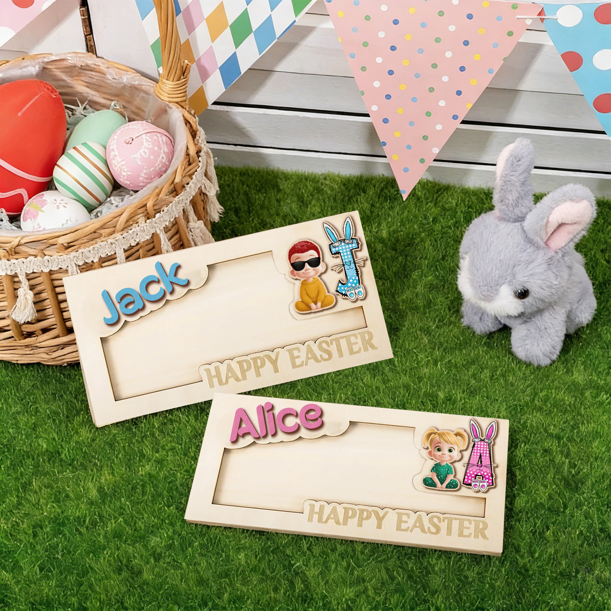 Personalized Cartoon Character Wooden Money Holder with Name and ...