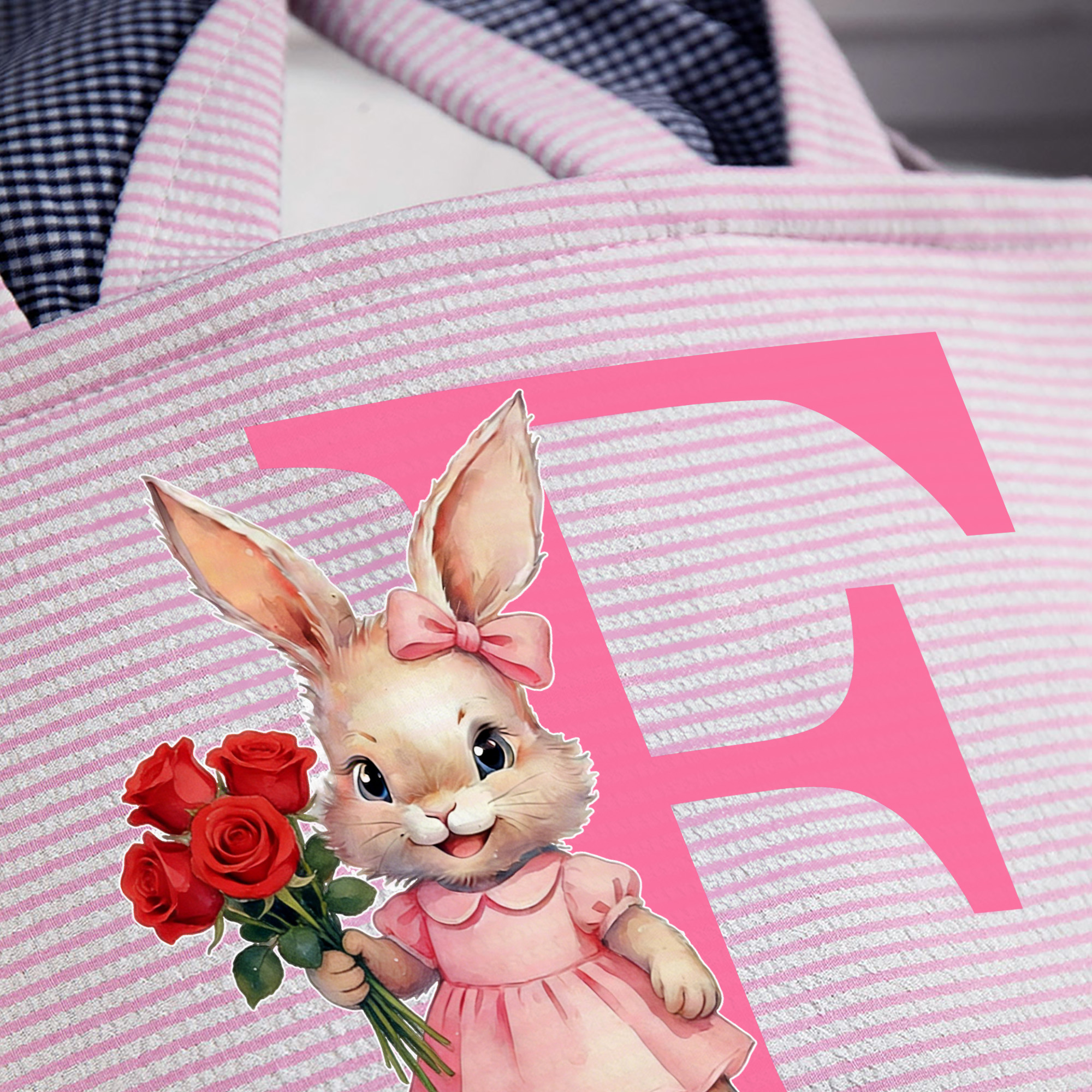 Personalised Cute Peter Rabbit Birth Flower Easter Basket with Name and ...