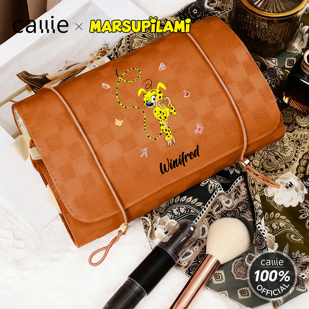 Sac de maquillage personnalisé en cuir PU avec nom Cadeau d ...