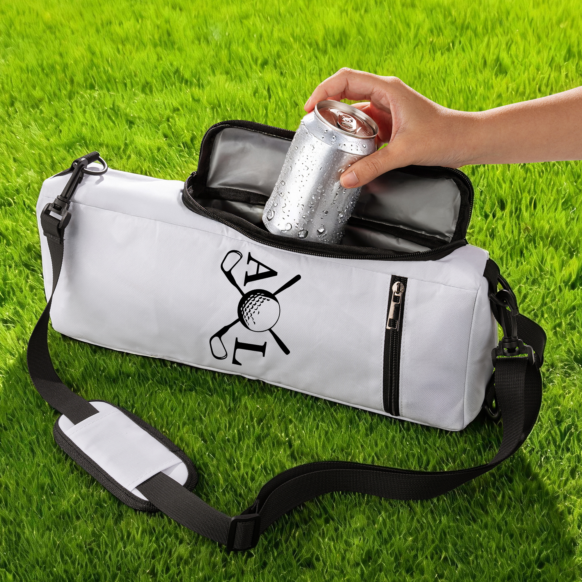 Personalized Golf Clubs Monogram Insulated Beer Cooler Bag with Name ...