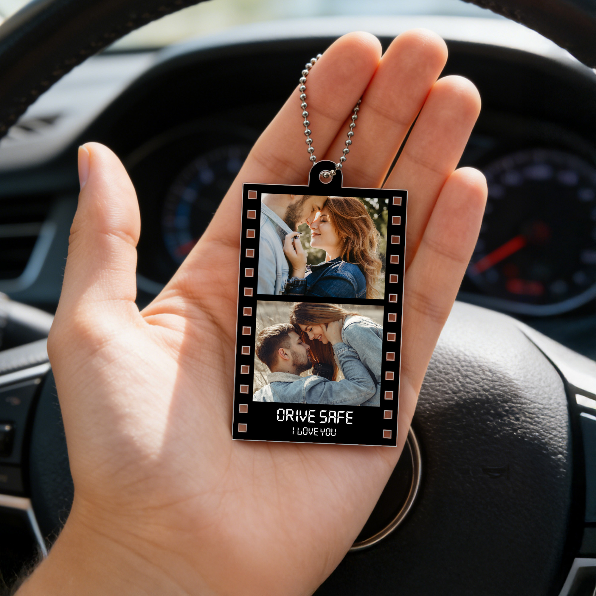 Personalised 1-3 Film Photos Acrylic Ornament Car Charm with Name ...