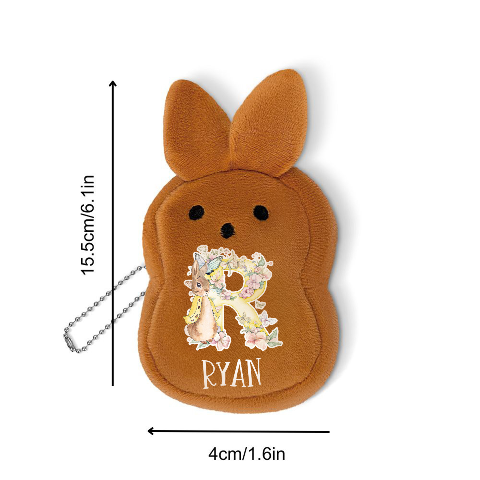 Personalized Mini Cute Peter Rabbit Flower Butterfly Initial Plush ...