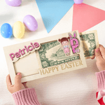 Personalised Cartoon Character Clip Art Wooden Money Holder with Name ...