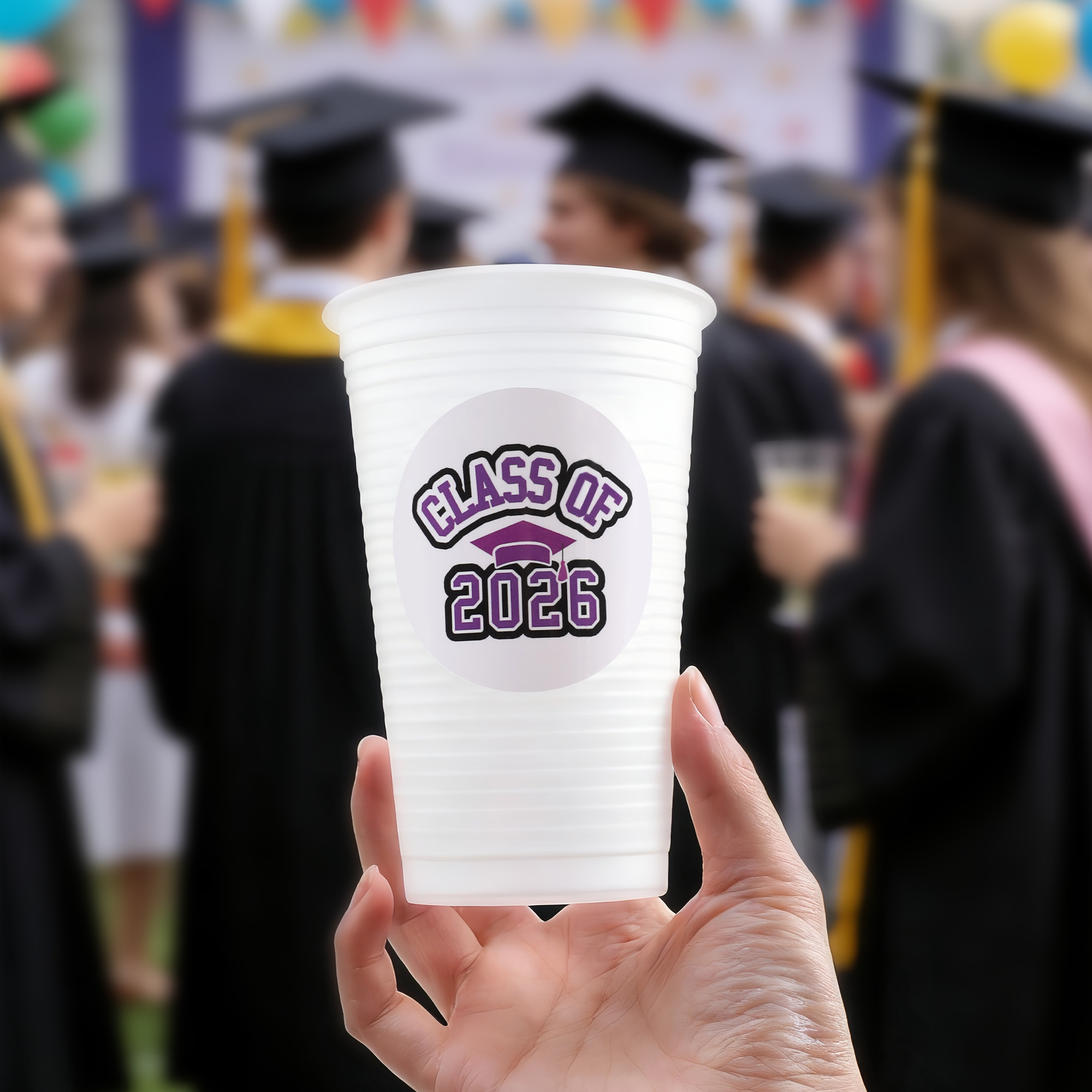 Personalized Class of 2026 Graduation Photo Waterproof Stickers with ...