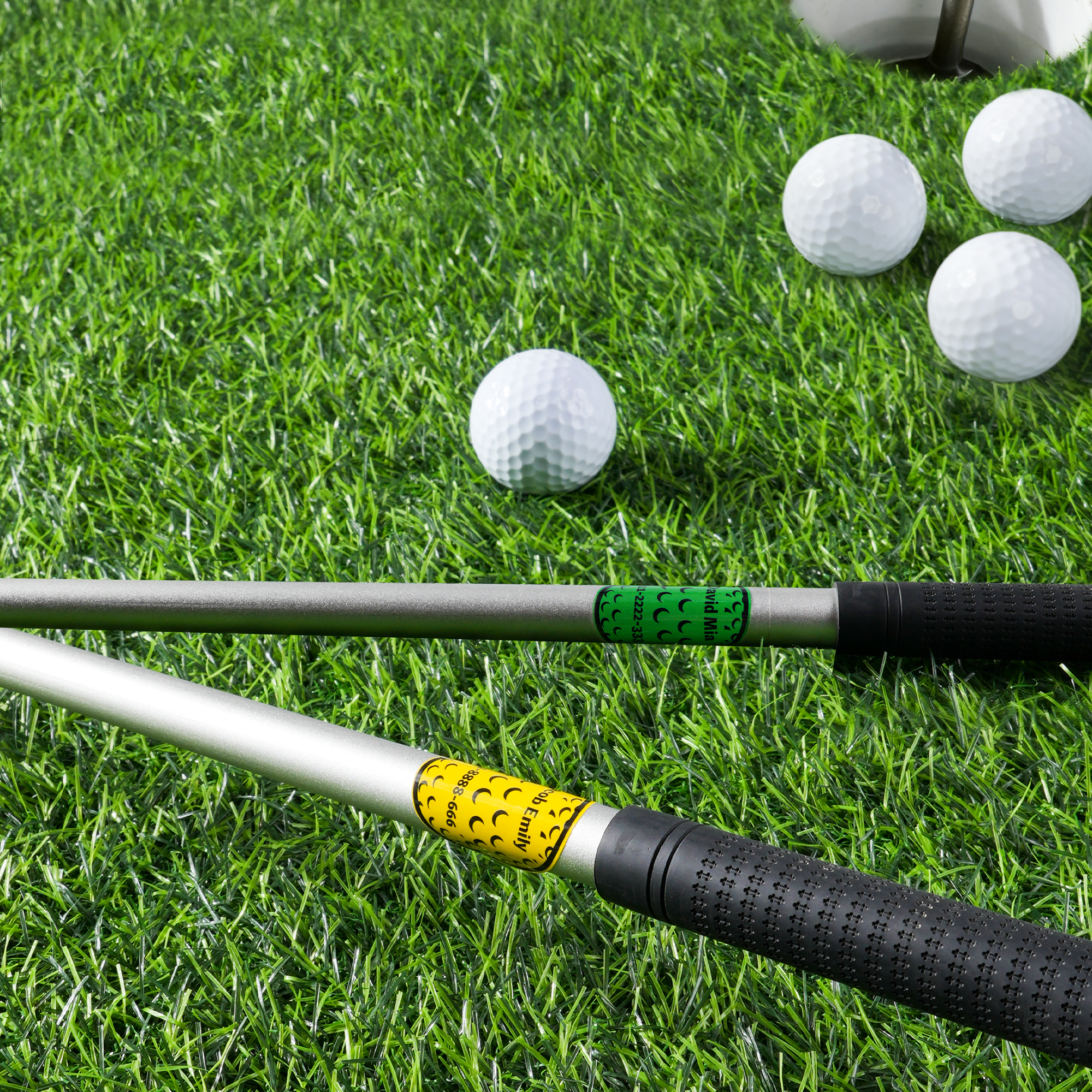 Personalized Golf Design Waterproof Stickers Labels with Name and QR ...