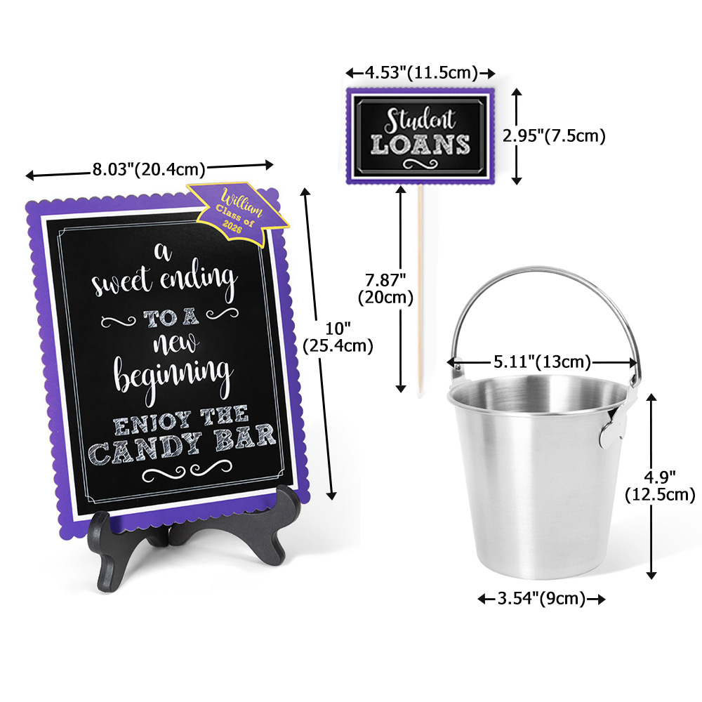 Personalized School Colors Snack Dessert Buffet Labels Set of 16 with ...