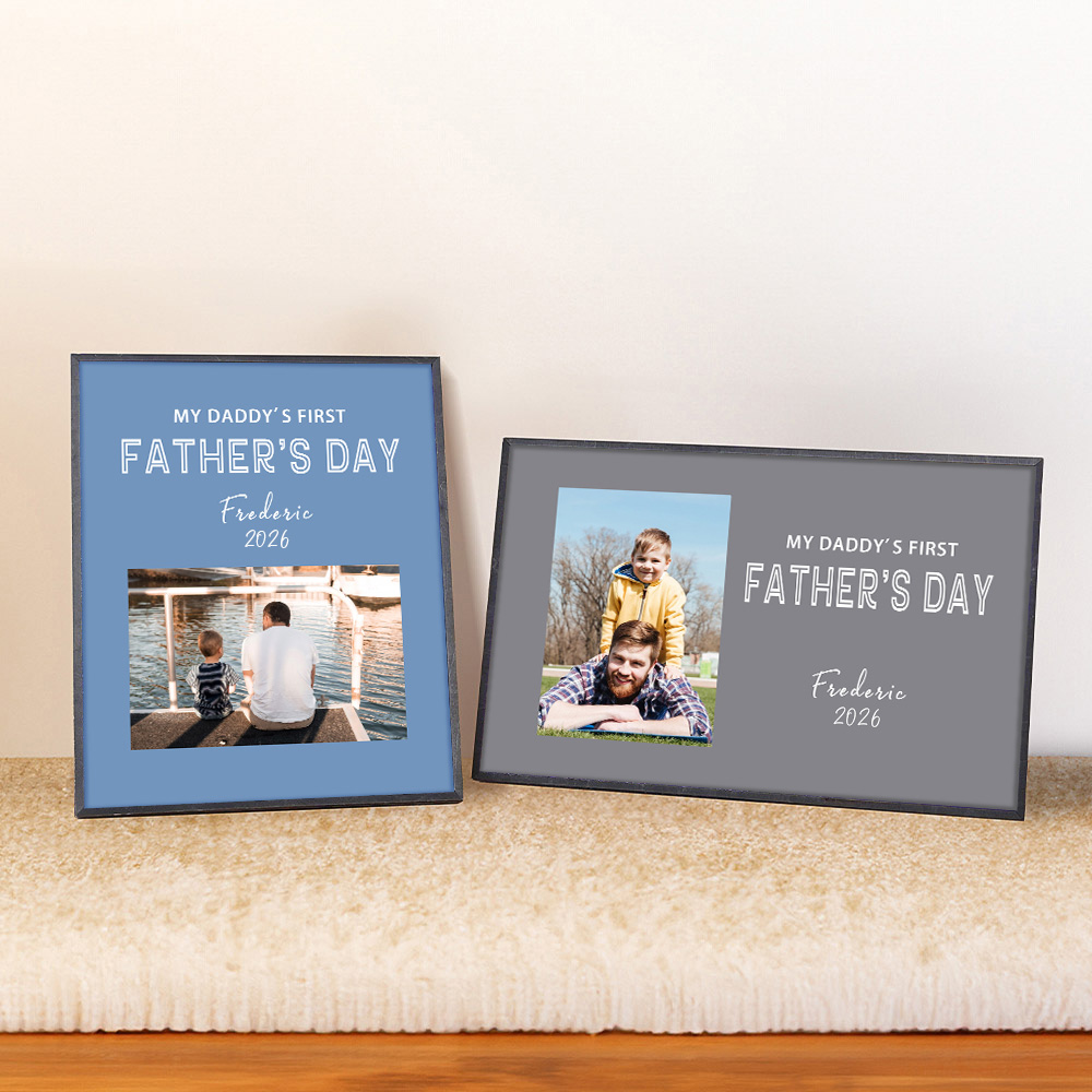 Personalized My Daddy's First Father's Day Photo Frame with Text Father ...