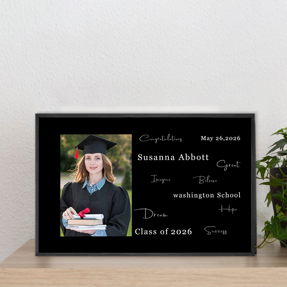 Personalized Congratulation Graduation Photo Frame with Photo and Name ...