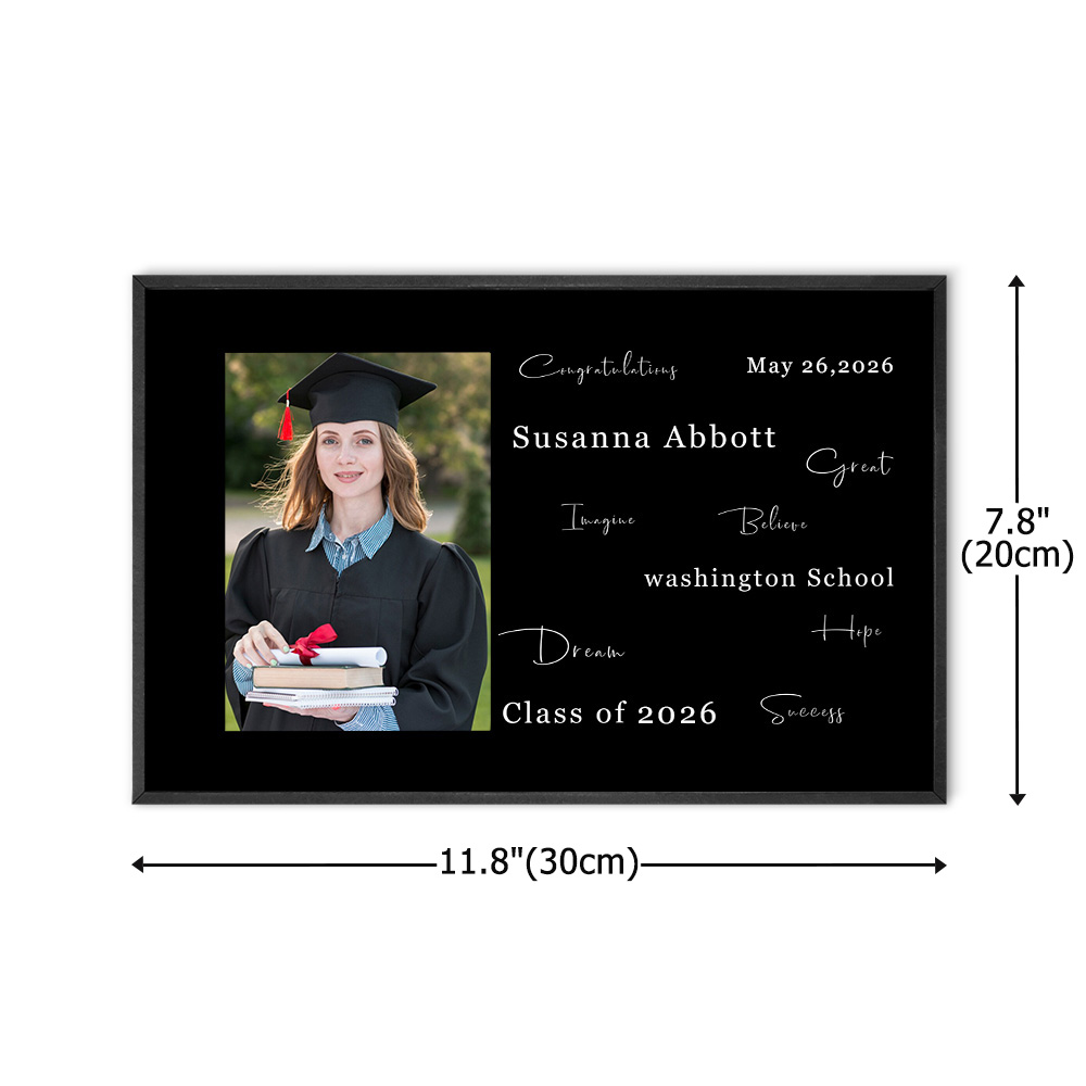 Personalized Congratulation Graduation Photo Frame with Photo and Name ...