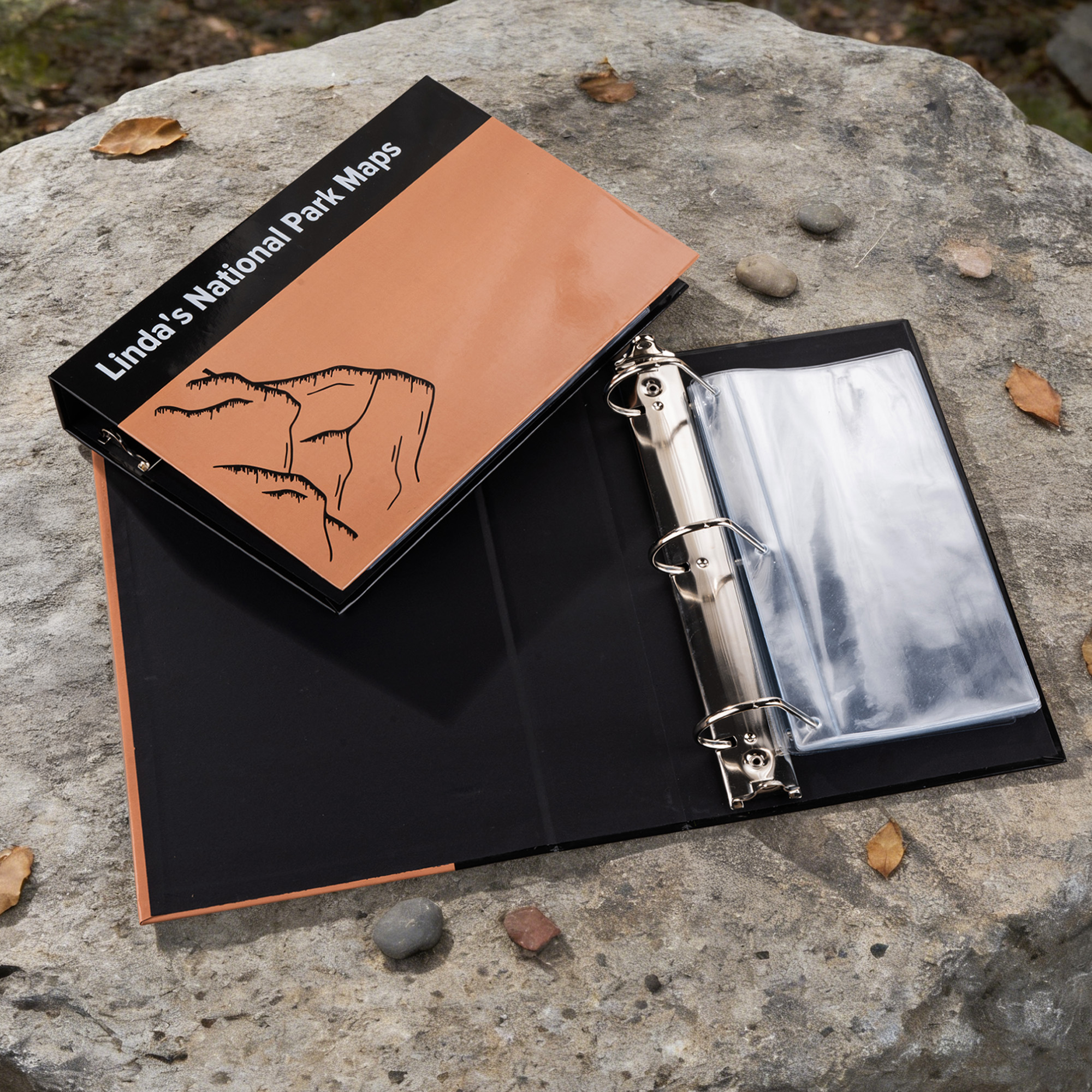 Personalised Unigrid National Park Map Binder with Text Travel Map ...