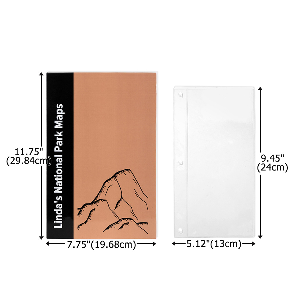 Personalised Unigrid National Park Map Binder with Text Travel Map ...