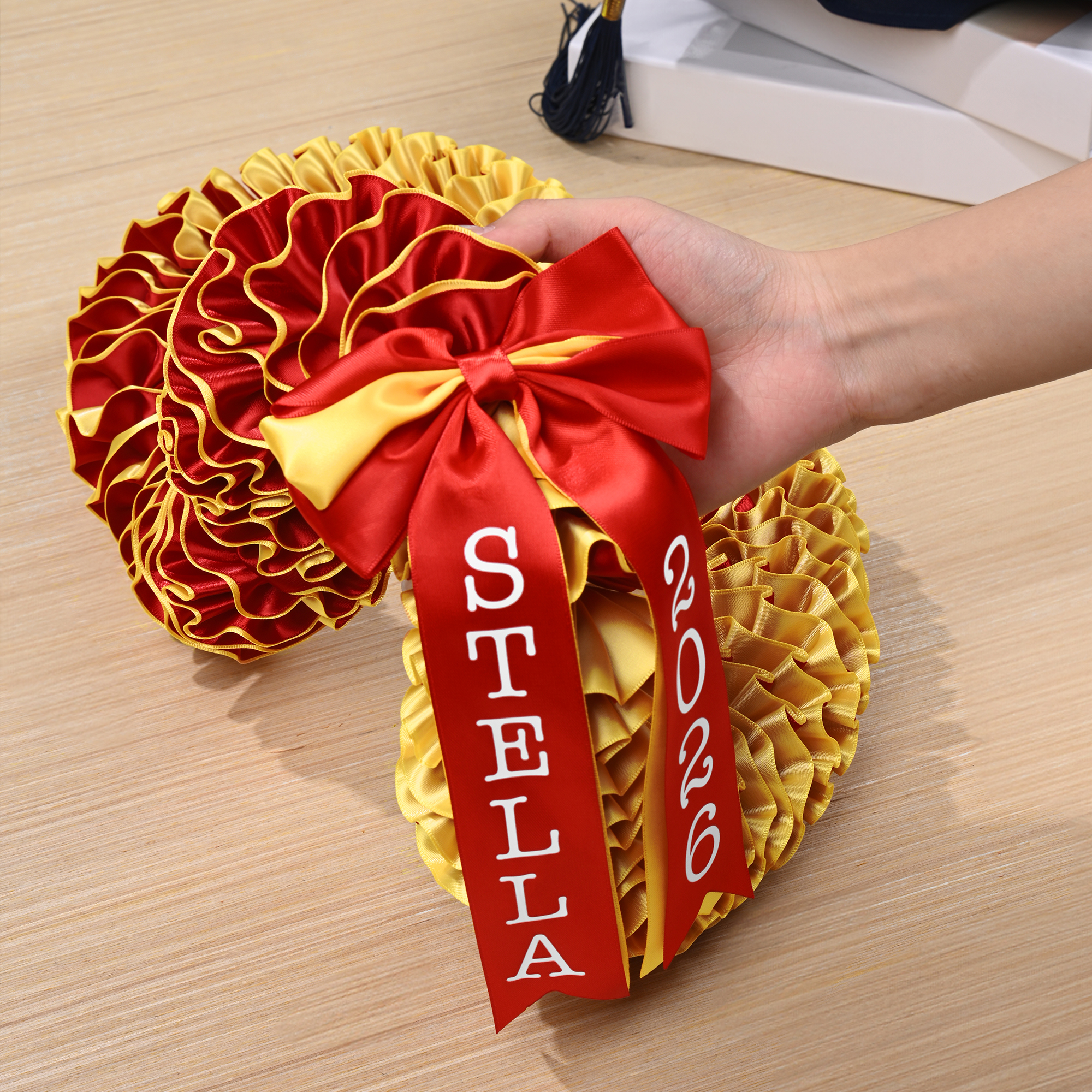 Personalised Class of 2026 Multicolour Graduation Lei with Text ...