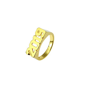 Callie Personalized Block Letter Name Ring - CALLIE