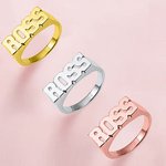 Callie Personalized Block Letter Name Ring - CALLIE