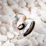 Personalized I Love You Initial Rings Set for Couples - CALLIE