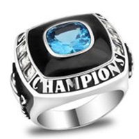 Custom Engraved Championship Ring, Gemstone Sports Rings - CALLIE