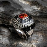 Custom Engraved Championship Ring, Gemstone Sports Rings - CALLIE