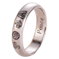 Personalized Avatar The Last Airbender 4 Elements Ring Air Nomad, Tribe ...
