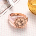 Personalized School Class Ring Graduation Badge Ring - CALLIE