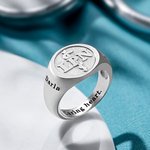 Custom Medical Symbol Signet Rings in Sterling Silver - CALLIE