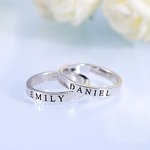 Custom Engraving Stackable Name Rings - CALLIE