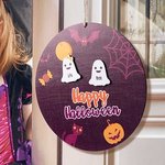 Custom Halloween Ghost Wooden Fall Door Sign Decor - CALLIE