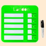 Custom Child Name Chore Chart Dry Erase Magnetic Task Board - CALLIE