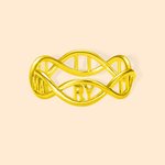 Custom Molecule Double Helix DNA Ring with Name - CALLIE