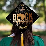 Personalized Black Excellence Grad Cap Topper Decoration - CALLIE