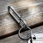 Personalized Ultralight Anti Lost Titanium Carabiner Keychain Key ...