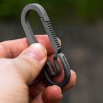 Personalized Ultralight Anti Lost Titanium Carabiner Keychain Key ...