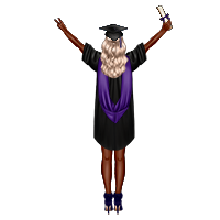 Personalized Back Silhouette Floral Grad Cap Decor with Name and Year ...