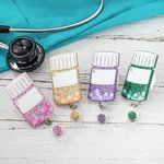 Personalized Pill Bottle Glitter ID Badge Reel for Pharmacist Medical ...