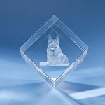 Personalized 3D Photo Engraved Cube Crystal Gift for Loved One - CALLIE