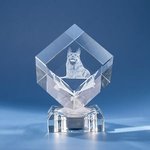 Personalized 3D Photo Engraved Cube Crystal Gift for Loved One - CALLIE