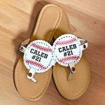 Personalized Baseball Football Softball Non-slip Flip Flops Sport Theme ...