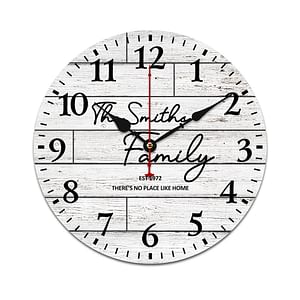 Personalized Wood Grain Silent Non-ticking Retro Style Home Decor Clock ...