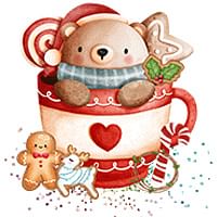 Personalized Cartoon Christmas Animal Camping Cup with Name - CALLIE